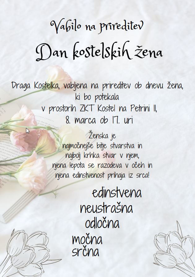 Dan kostelskih žena - kostel.si